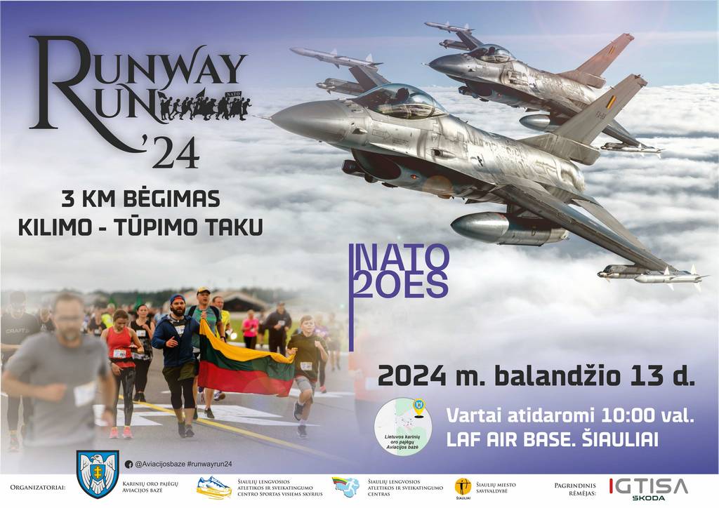 Lietuvos kariuomenė kviečia į tradicija tapusį bėgimą „Runway Run’24 ...