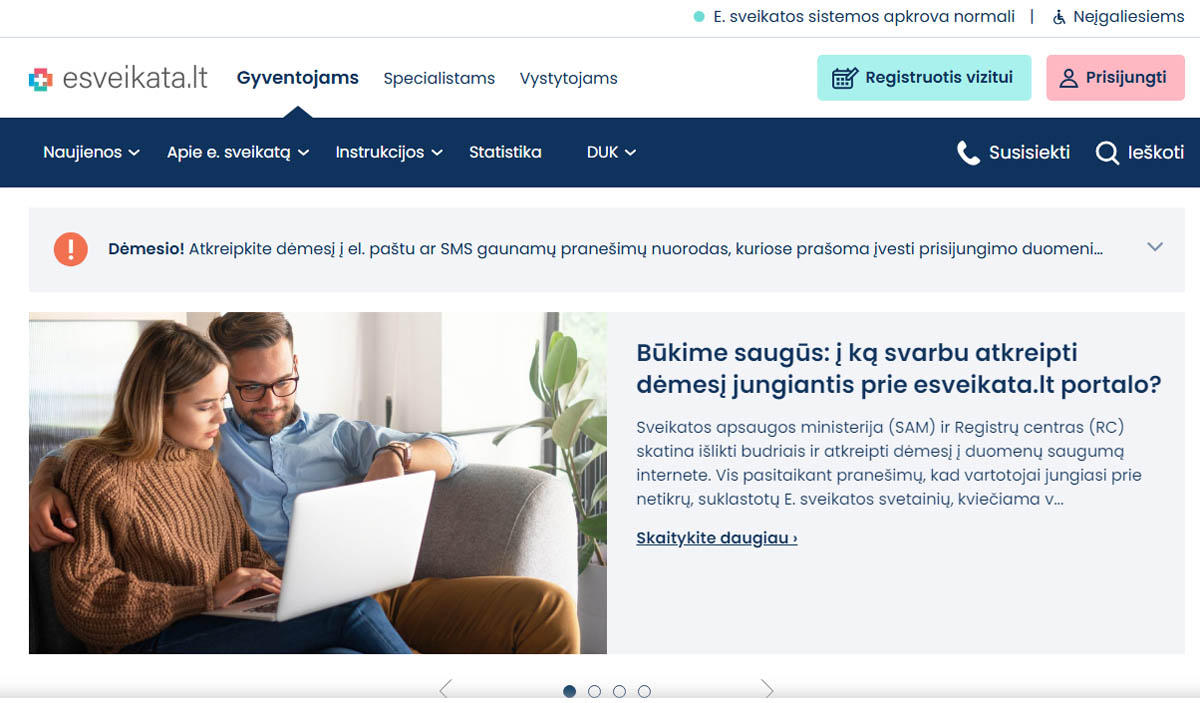 Būkime saugūs: į ką svarbu atkreipti dėmesį jungiantis prie esveikata.lt portalo? • Suvalkietis