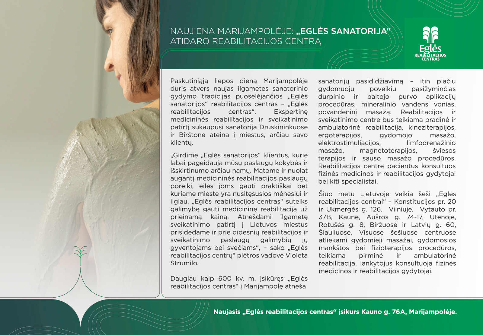 Naujiena Marijampolėje: "Eglės sanatorija" atidaro reabilitacijos ...